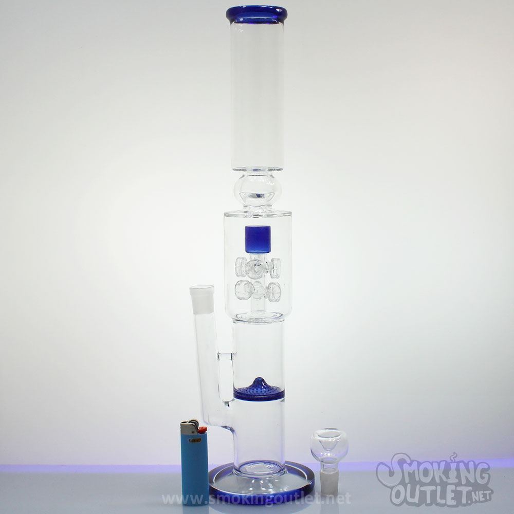 Honeycomb and 8-Windmill Showerhead Perc, Double Chamber Bong | Smoking ...
