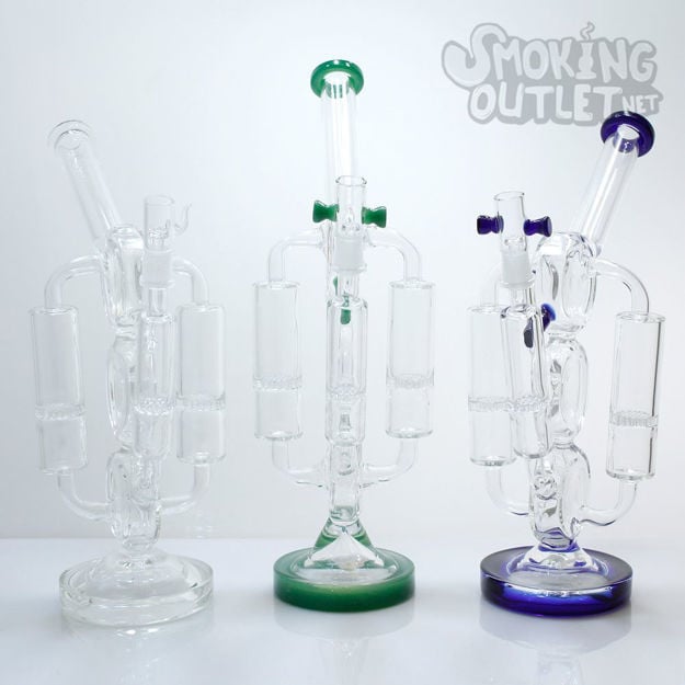 Triple Trouble Giant Recycler Dab Rig | Smoking Outlet