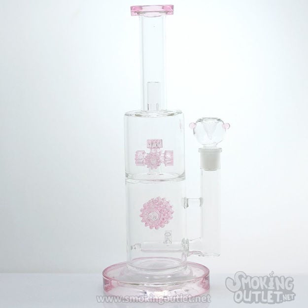 Showerhead Windmill and Double Gear Perc Double Chamber Bong | Smoking ...