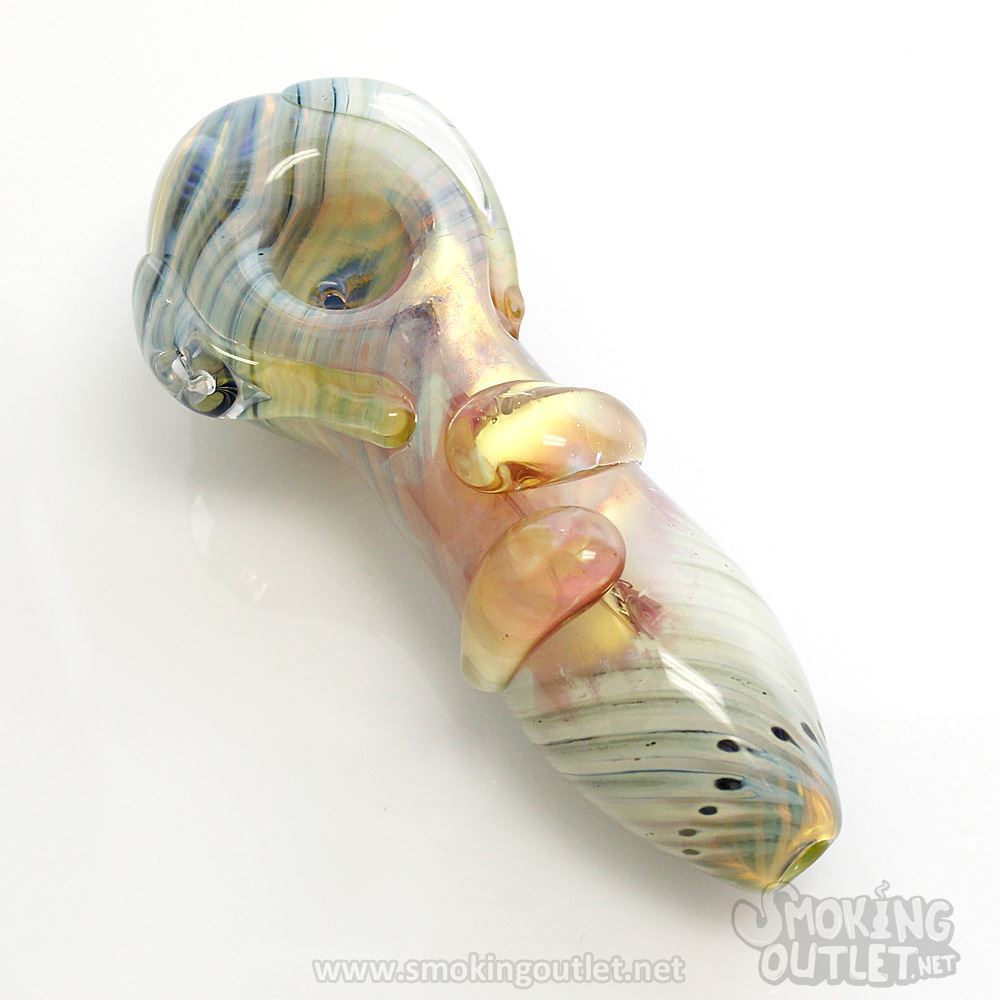 Pearl Swirl Glass Spoon Pipe | Smoking Outlet