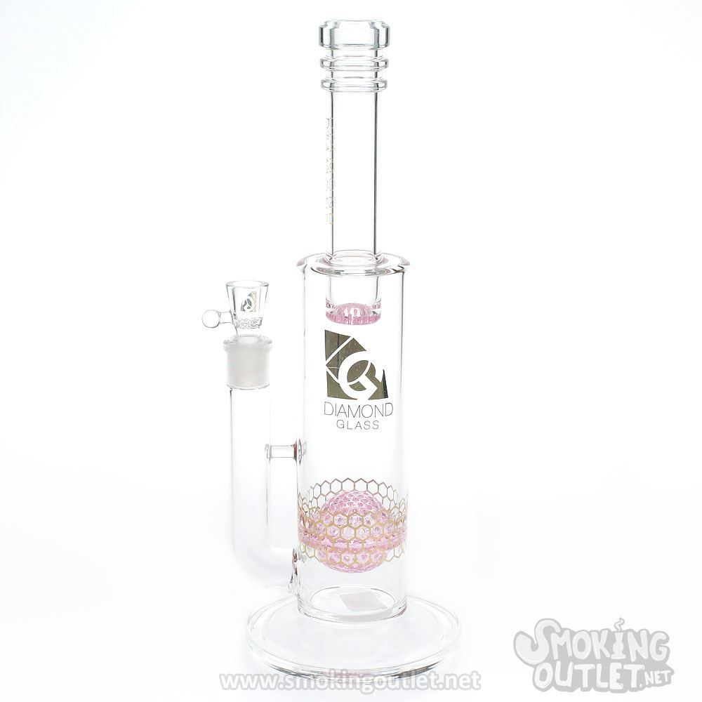 Pink Disco Bong by Diamond Glass | Smoking Outlet
