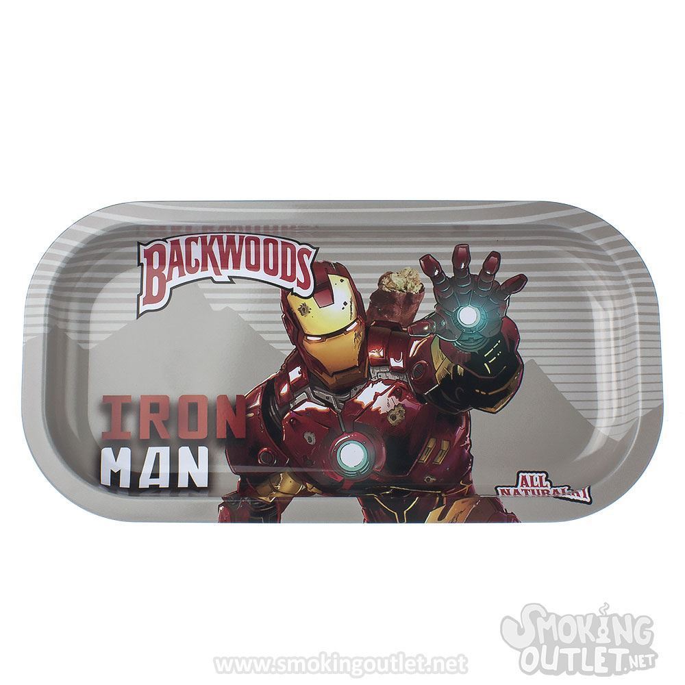 Iron Man Rolling Tray by Backwoods | Smoking Outlet